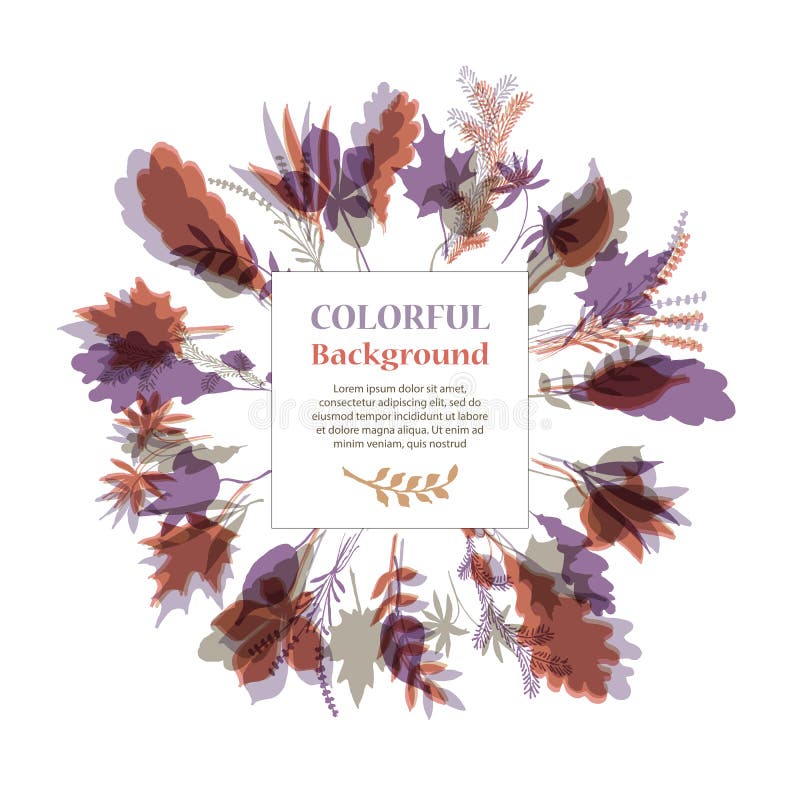 Autumnal Round Frame. Wreath of Autumn Leaves Stock Vector ...