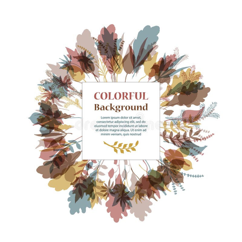 Autumnal Round Frame. Wreath of Autumn Leaves Stock Vector ...