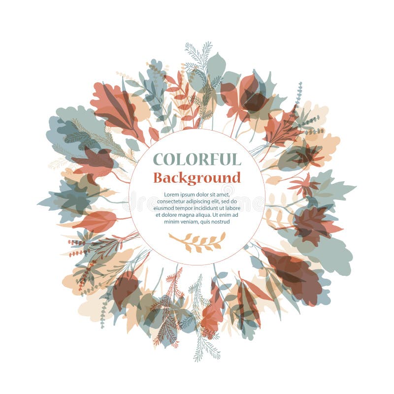 Autumnal Round Frame. Wreath of Autumn Leaves Stock Vector ...