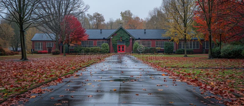 Autumnal Schoolhouse Stock Illustrations – 16 Autumnal Schoolhouse ...