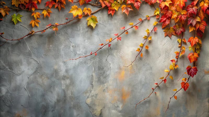 Autumnal Vine Composition on a Textured Surface a Stunning Display of ...