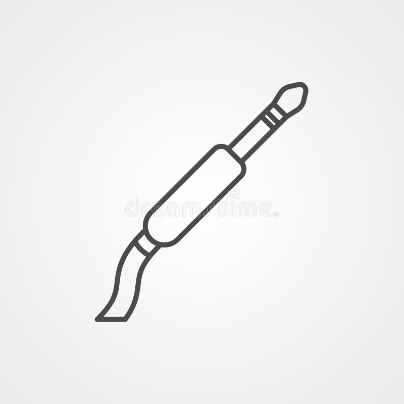 Auxiliary Cable Vector Icon Sign Symbol Stock Vector - Illustration of ...