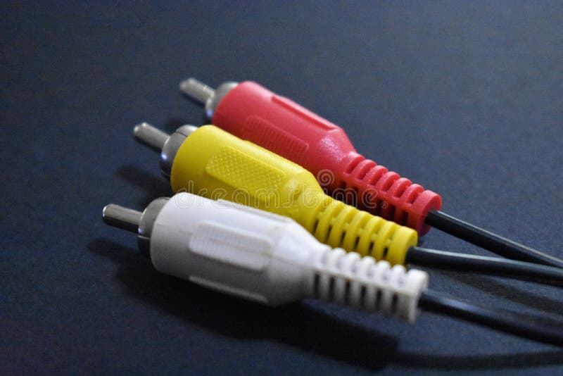 Auxiliary Cable Plugs in Close Up Stock Photo - Image of plug, wire ...