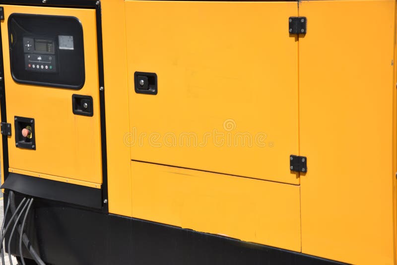 Auxiliary Diesel Generator for Emergency Electric Power Stock Image ...