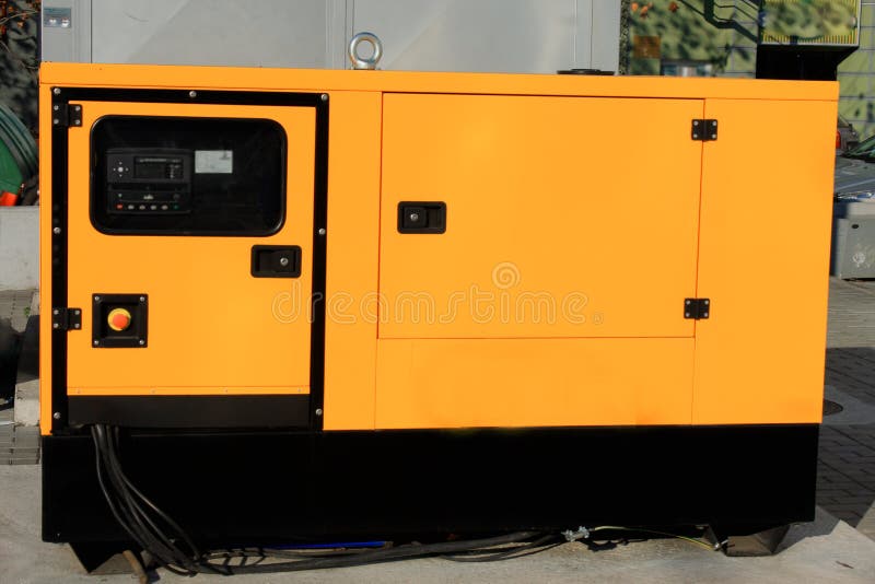 Auxiliary Diesel Generator for Emergency Electric Power Stock Image ...
