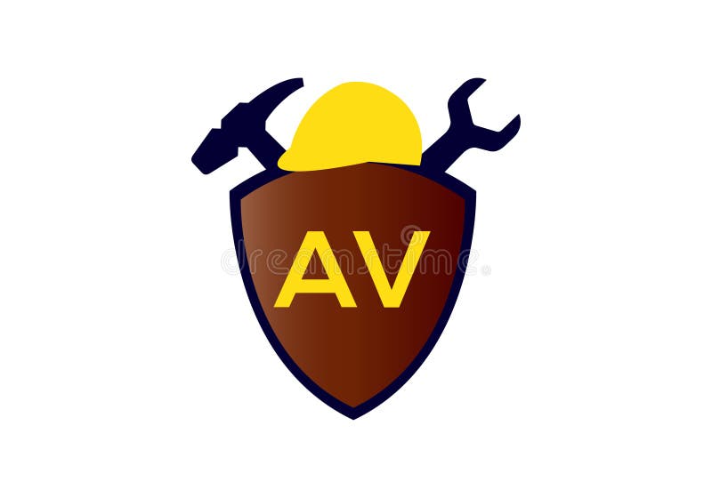 This is AV Building Construction Logo Stock Illustration - Illustration ...