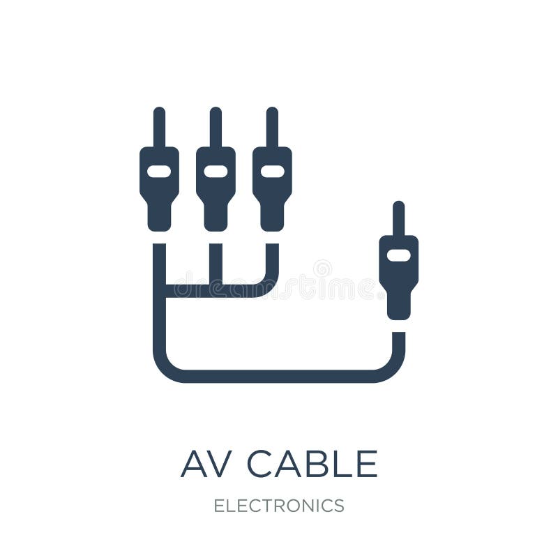 Av Cable Icon in Trendy Design Style. Av Cable Icon Isolated on White ...