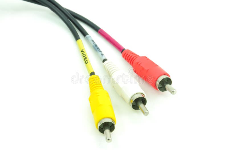 AV cables jack stock photo. Image of network, details - 20708194