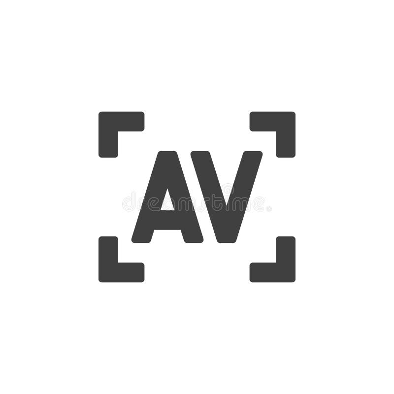 Av camera mode vector icon stock vector. Illustration of priority ...