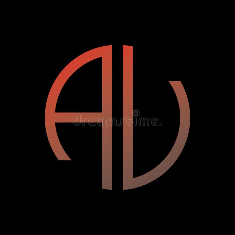 AV Company Logo with Circle Used Stock Vector - Illustration of label ...