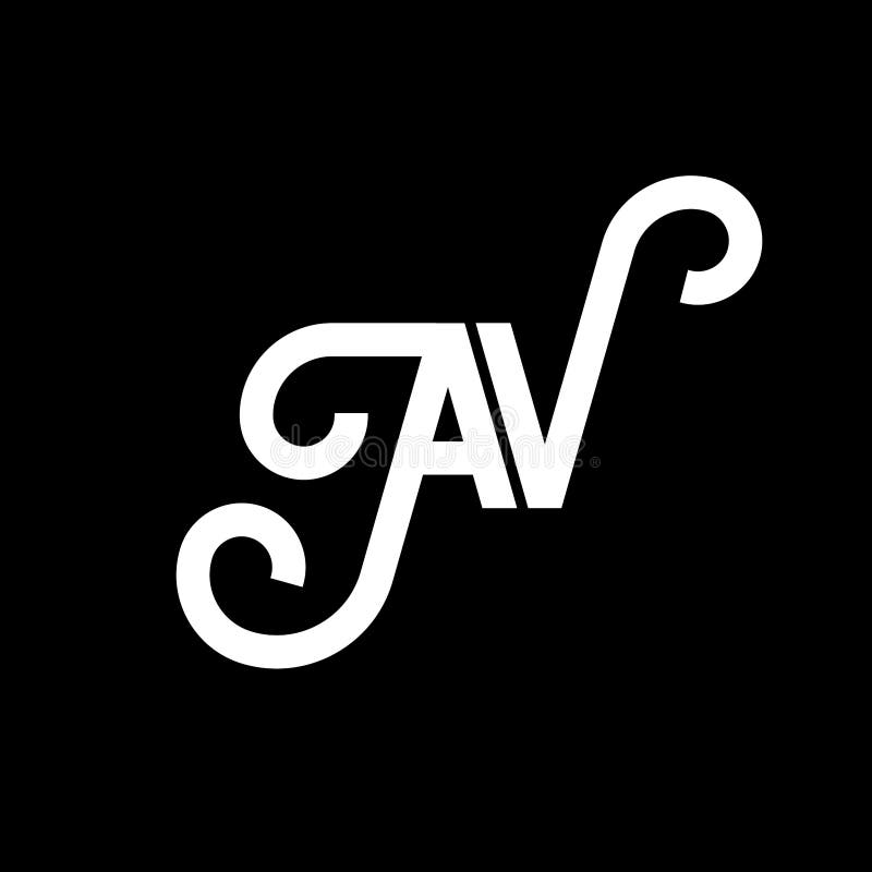 AV Letter Logo Design on Black Background. AV Creative Initials Letter ...