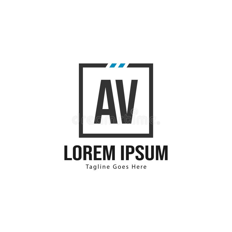 AV Letter Logo Design. Creative Modern AV Letters Icon Illustration ...