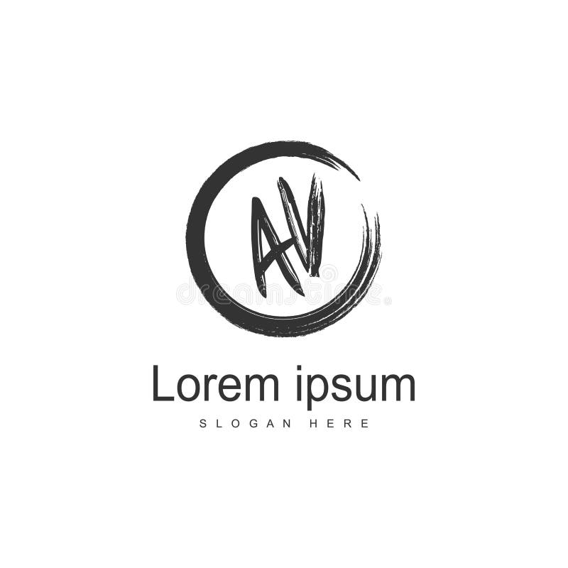 AV Letter Logo Design. Creative Modern AV Letters Icon Illustration ...