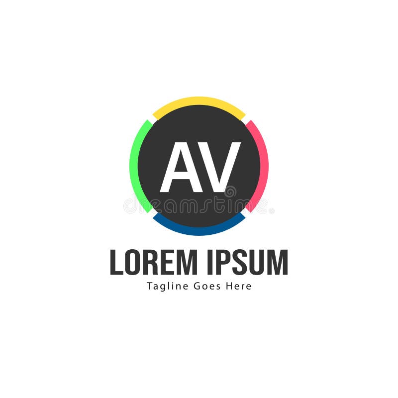AV Letter Logo Design. Creative Modern AV Letters Icon Illustration ...