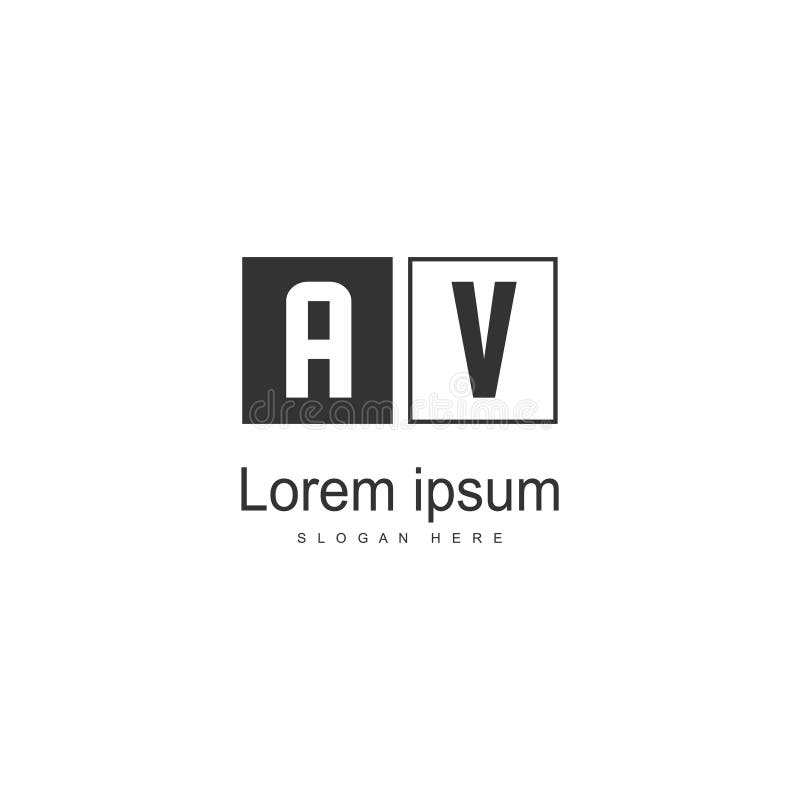 AV Letter Logo Design. Creative Modern AV Letters Icon Illustration ...