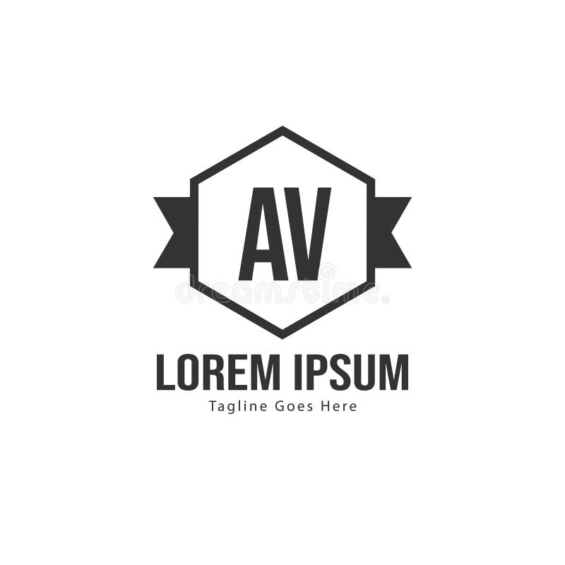 AV Letter Logo Design. Creative Modern AV Letters Icon Illustration ...