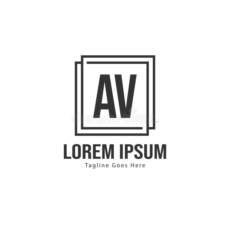 AV Letter Logo Design. Creative Modern AV Letters Icon Illustration ...