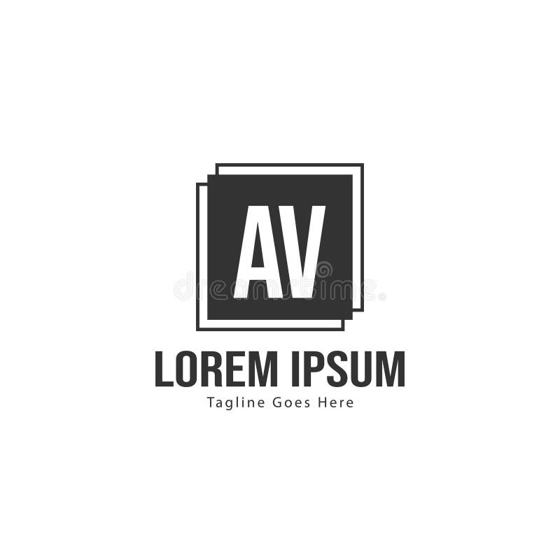 AV Letter Logo Design. Creative Modern AV Letters Icon Illustration ...