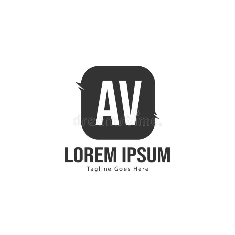 AV Letter Logo Design. Creative Modern AV Letters Icon Illustration ...