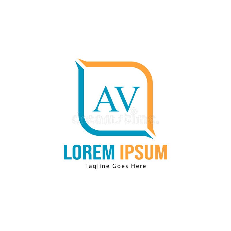 AV Letter Logo Design. Creative Modern AV Letters Icon Illustration ...