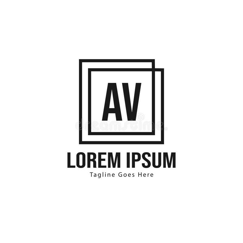 AV Letter Logo Design. Creative Modern AV Letters Icon Illustration ...