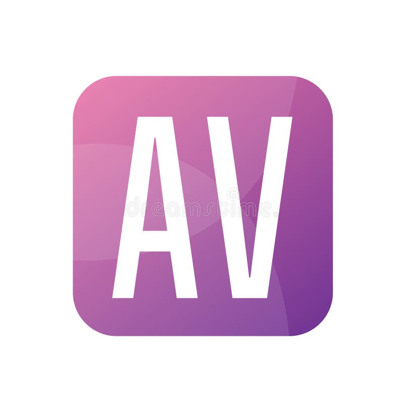 AV Letter Logo Design with Simple Style Stock Vector - Illustration of ...