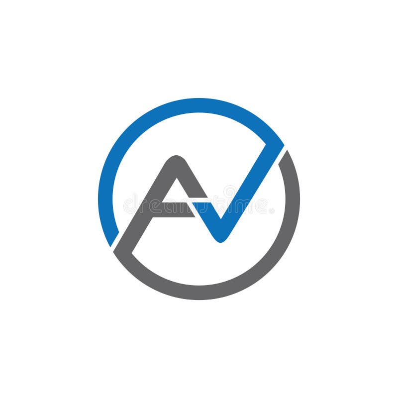 AV Letter Monogram Initial Logo Design Template Vector Illustration. AV ...