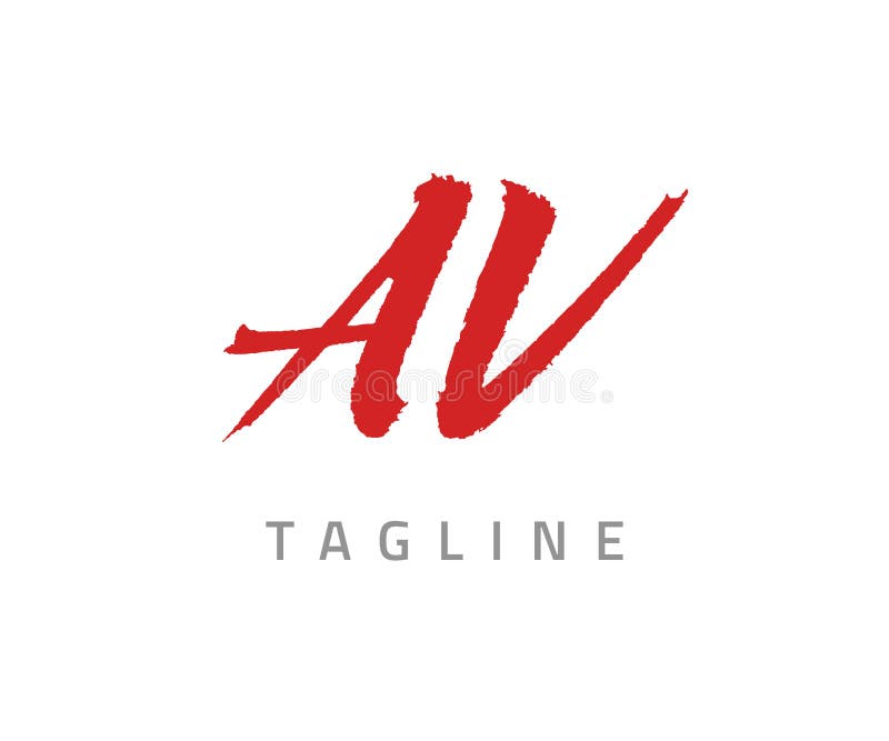 A V Letter Logo Design. Creative AV Letters Icon Stock Vector ...