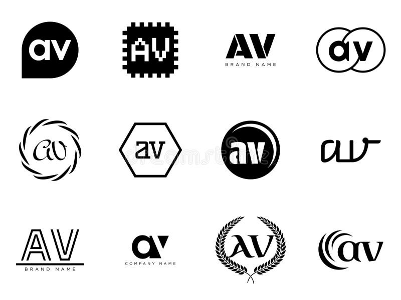 AV Logo Company Template. Letter a and V Logotype Stock Vector ...