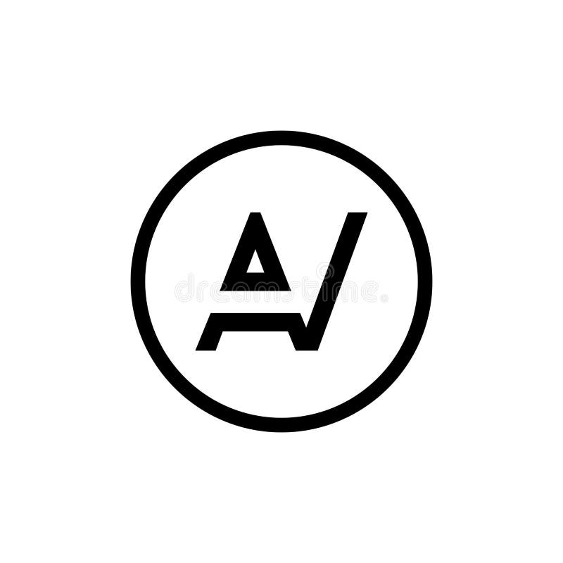 AV Logo Design Business Typography Vector Template. Creative Linked ...