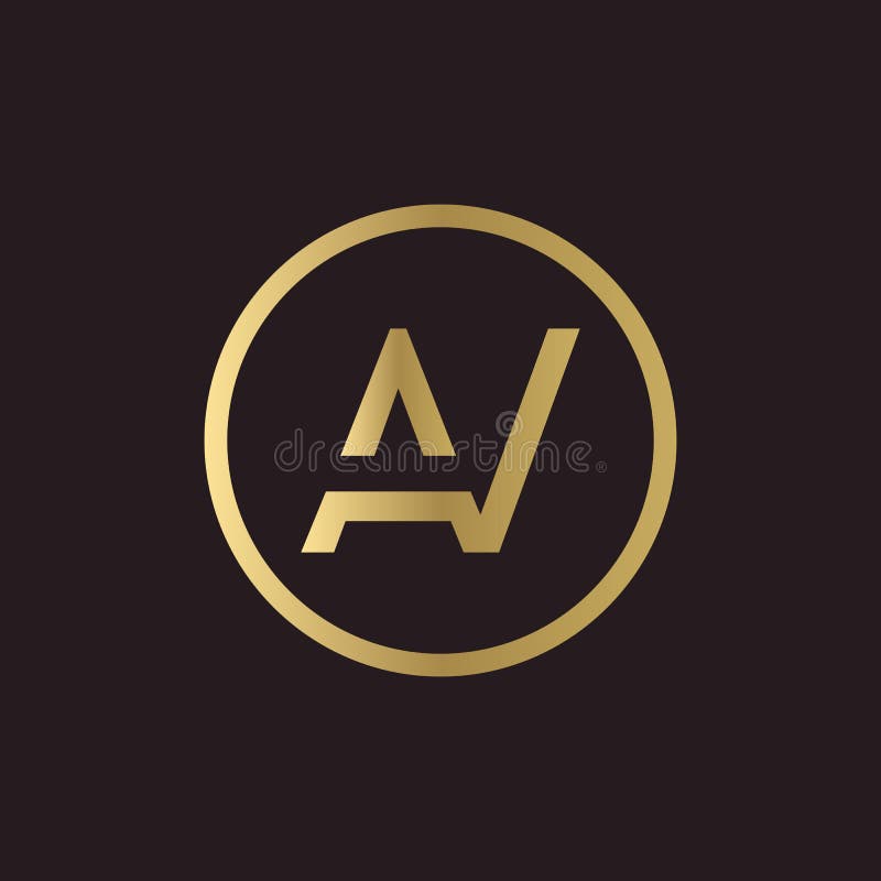 AV Logo Design Business Typography Vector Template. Creative Linked ...