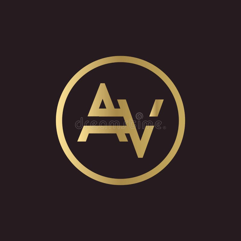 AV Logo Design Business Typography Vector Template. Creative Linked ...