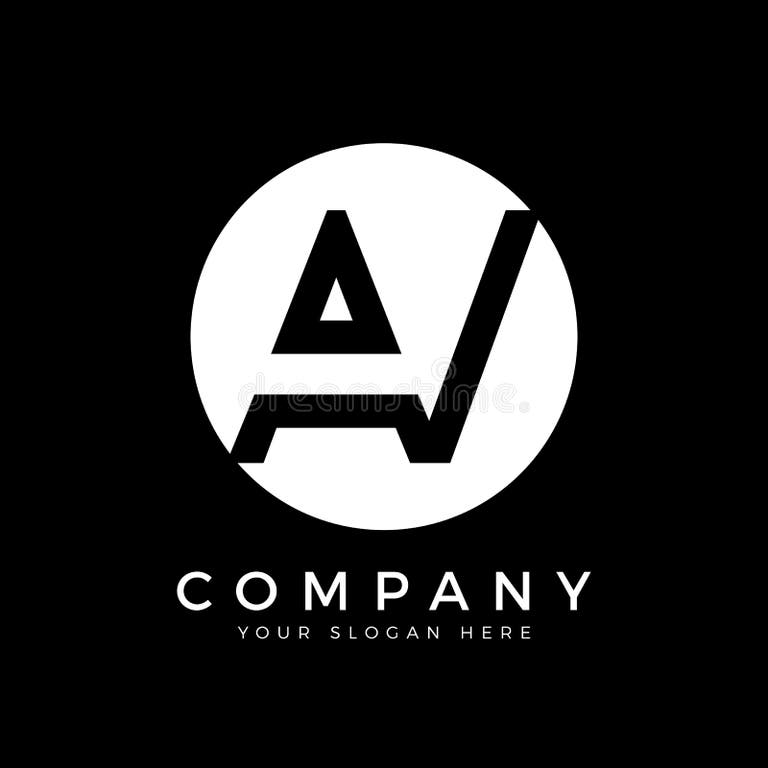 AV Logo Design Business Typography Vector Template. Creative Linked ...