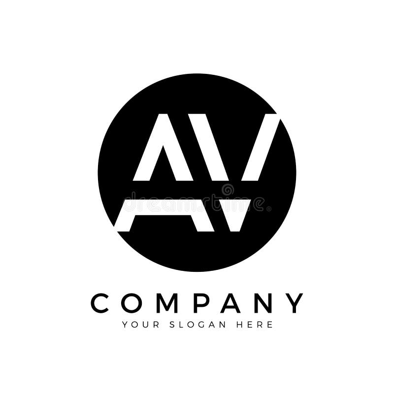 AV Logo Design Business Typography Vector Template. Creative Linked ...