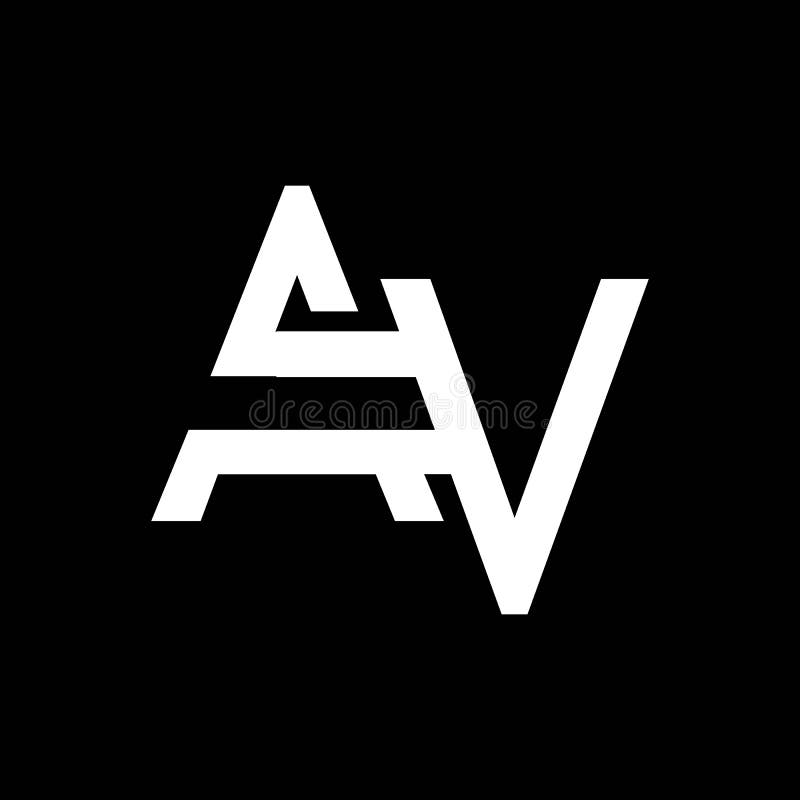AV Logo Design Business Typography Vector Template. Creative Linked ...