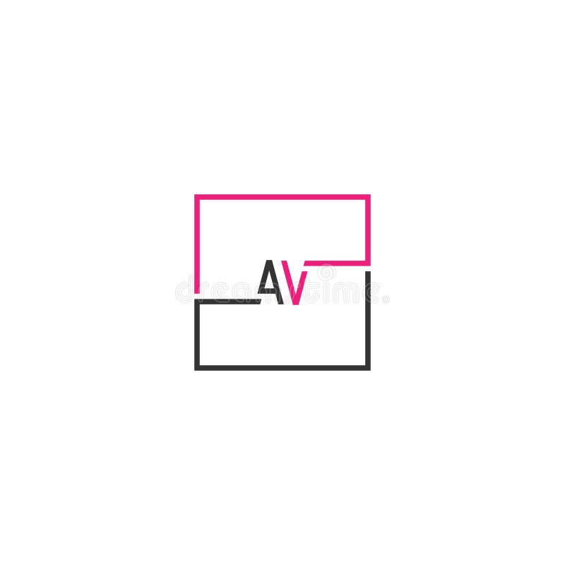 AV Letter Logo Design. Creative Modern AV Letters Icon Illustration ...