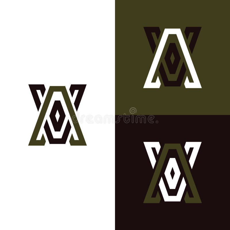 AV Modern Abstract Vector Logo Monogram, Logotype Element for Template ...