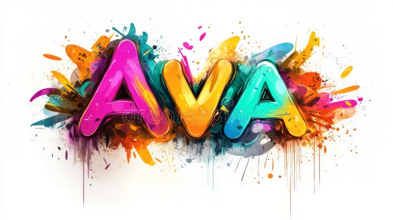 Ava Graffiti Name Art stock illustration. Illustration of artistic ...