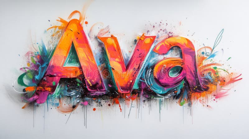 Ava Graffiti Name Art stock illustration. Illustration of urban - 349292986