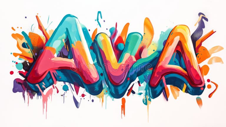 Ava Graffiti Name Art stock illustration. Illustration of effect ...