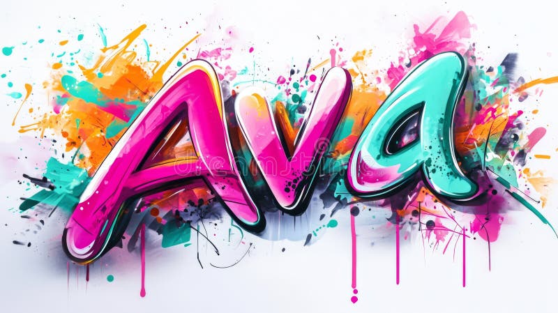 Ava Graffiti Name Art stock illustration. Illustration of graffiti ...