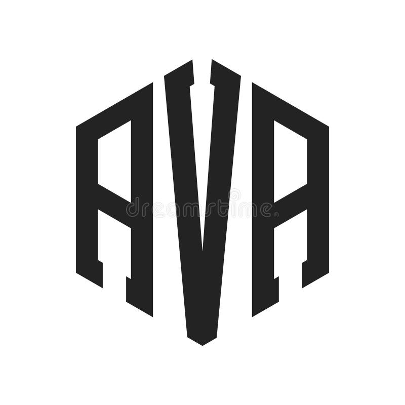 AVA Logo Design. Initial Letter AVA Monogram Logo Using Hexagon Shape ...