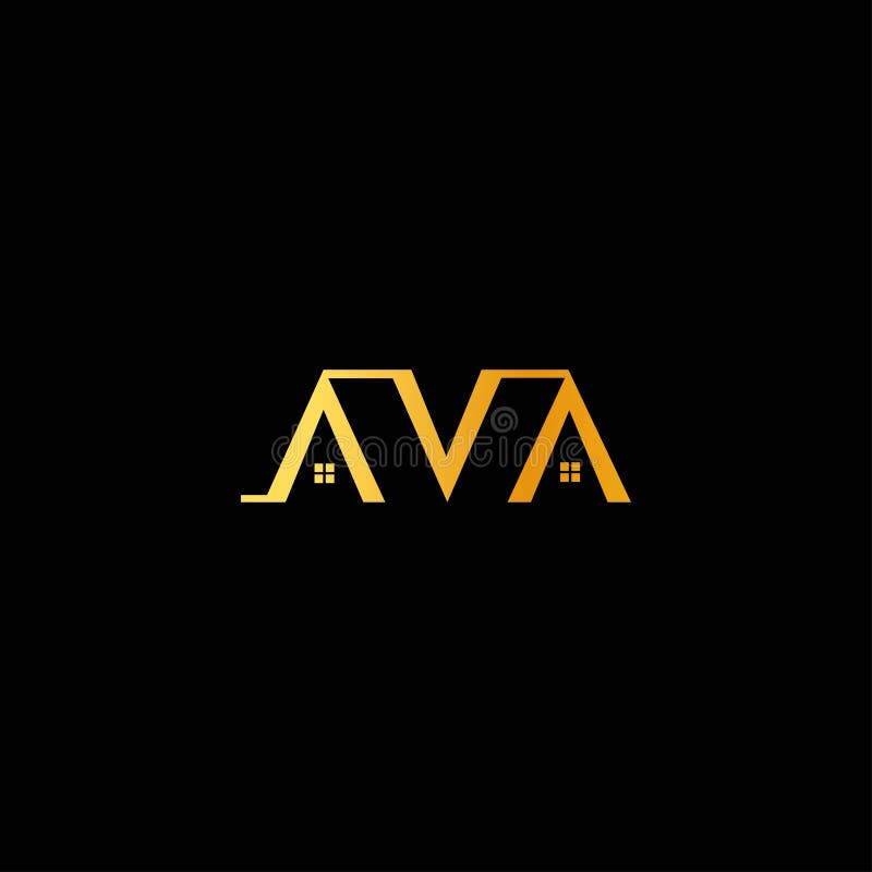 AVA Real Estate Vector Logo Template Stock Vector - Illustration of ...