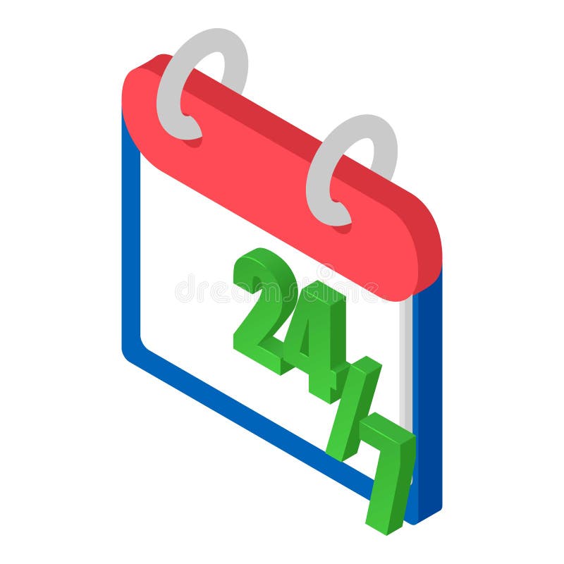 Availability Calendar Icon, Isometric Style Stock Vector - Illustration ...