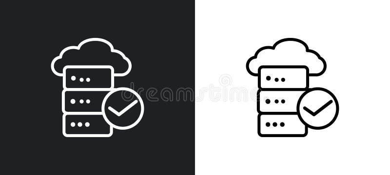 Availability Outline Icon in White and Black Colors. Availability Flat ...
