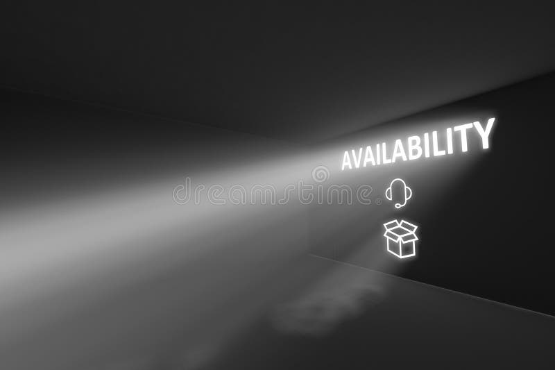 AVAILABILITY Rays Volume Light Concept 3d Stock Illustration ...