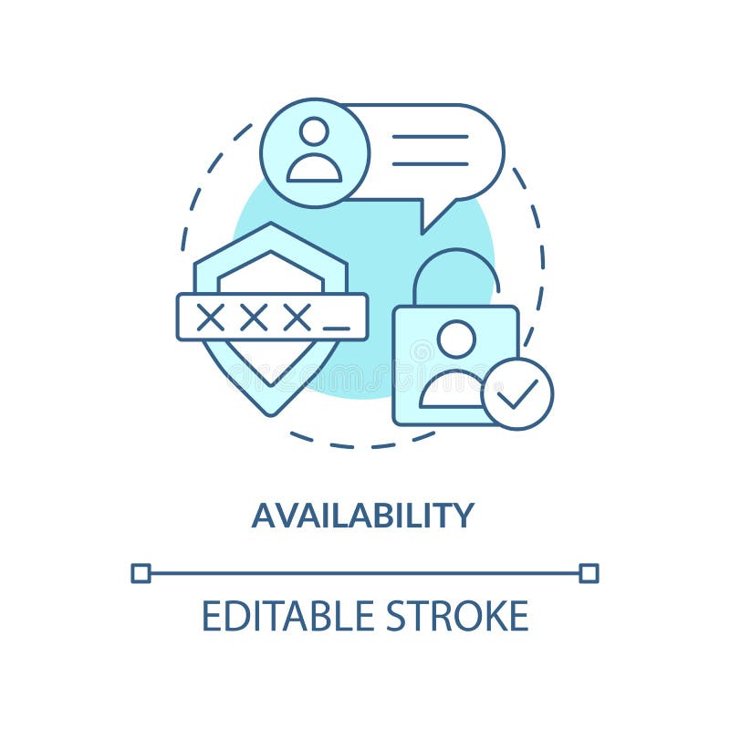 Availability Turquoise Concept Icon Stock Vector - Illustration of ...