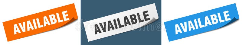 Available Banner. Available Speech Bubble Label Set. Stock Vector ...