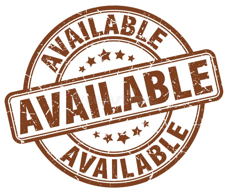 Available Brown Grunge Round Vintage Stamp Stock Vector - Illustration ...