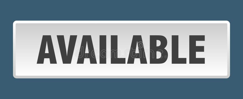 Available Button. Available Square Isolated Push Button Stock Vector ...